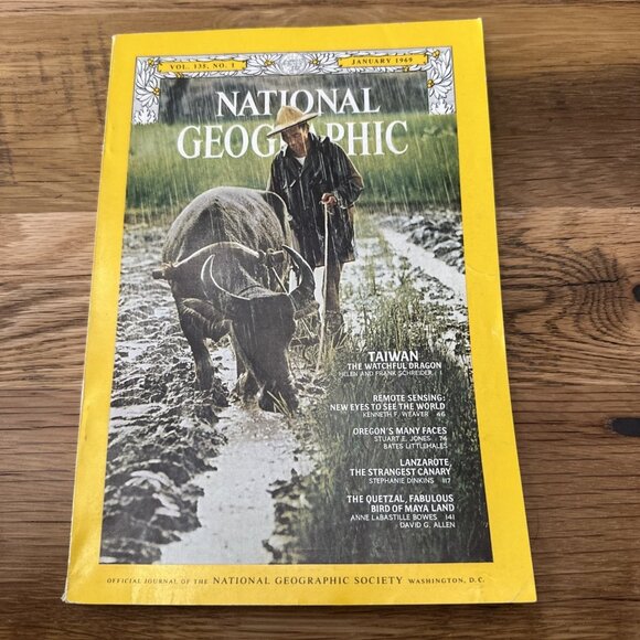 National Geographic | Accents | National Geographic Magazine Vintage Jan 969 Vol 135 No 1 Taiwan ...